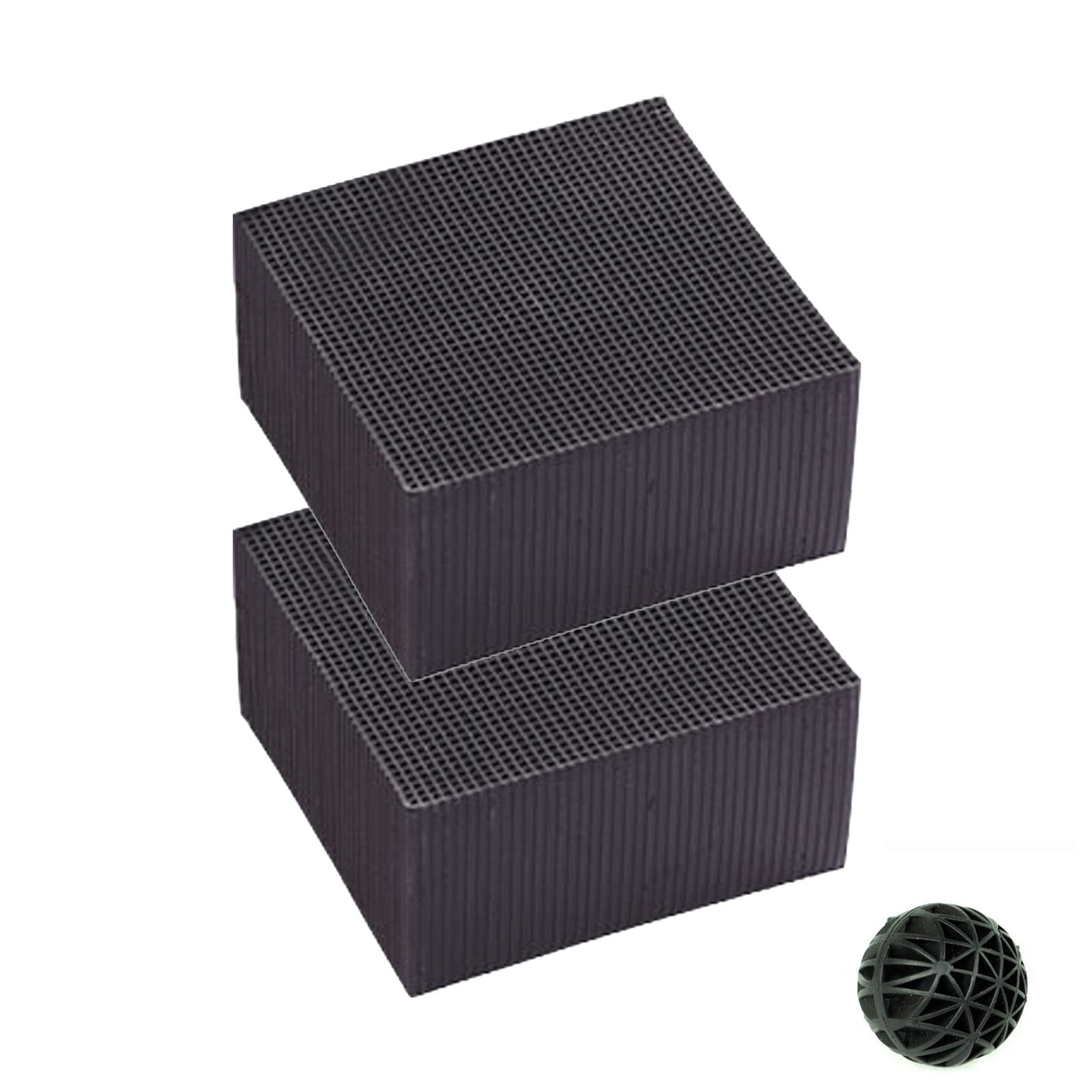 Aquarium Activated Carbon Filter Cubes with Filter Balls, Fish Tank ...