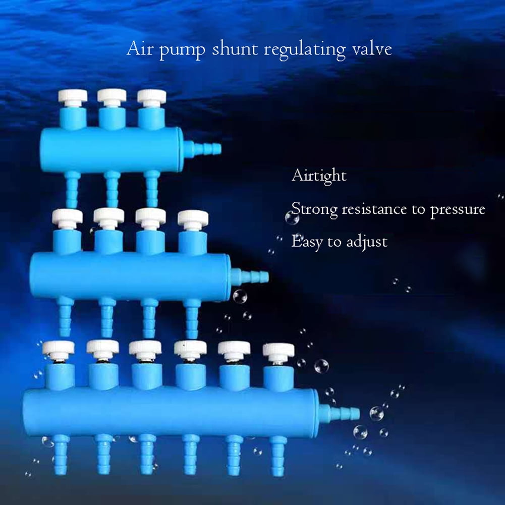 Aquarium Air Pump Hose Splitter Air Distributor Adjustable Tracheal ...