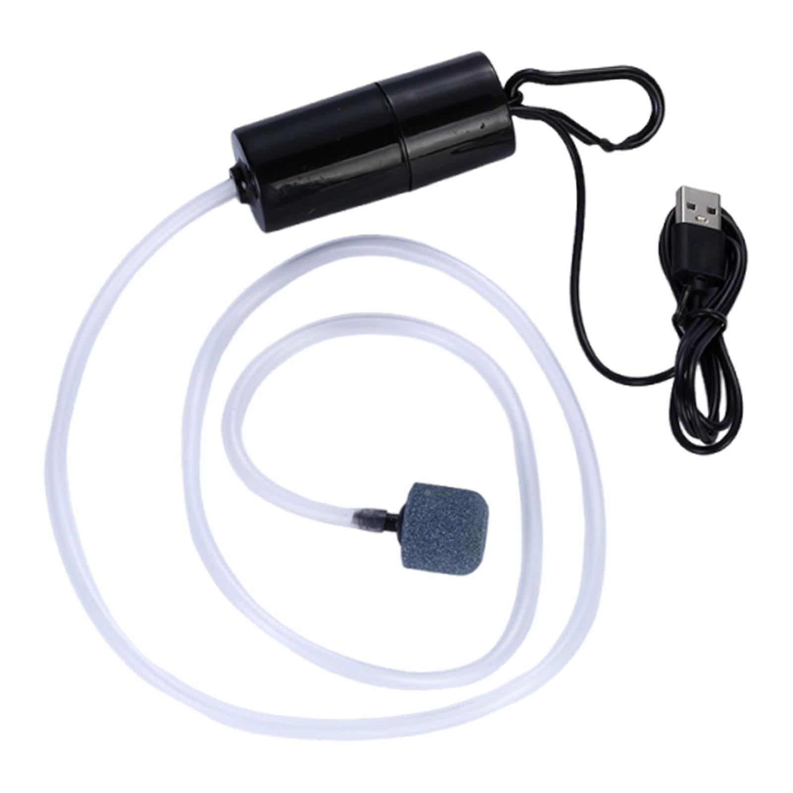 Aquarium Air Pump Mini USB Aerator Portable Quiet Plastic Construction ...