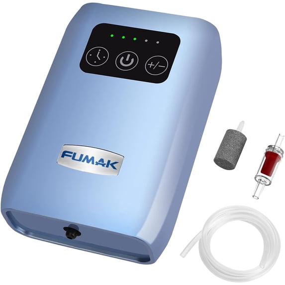 Aquarium Air Pump, USB Rechargeable Lithium Battery Powered Portable ...