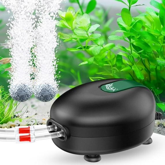 Aquarium Air Pump Whisper Aerator Fish Tank Air Pump Dual Outlets ...
