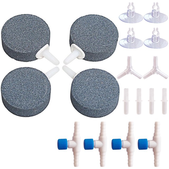 Aquarium Air Stone 1.5 Inch, Fish Tank AirStone Aerator Bubble Oxygen ...