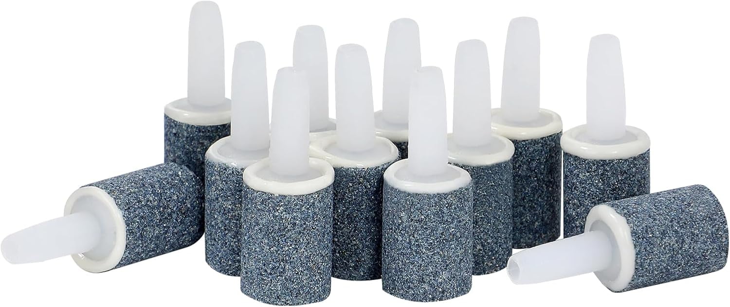 Aquarium Air Stones 0.6 inch 12 Pack, Bubble Stone, Fish Tank Airstones ...