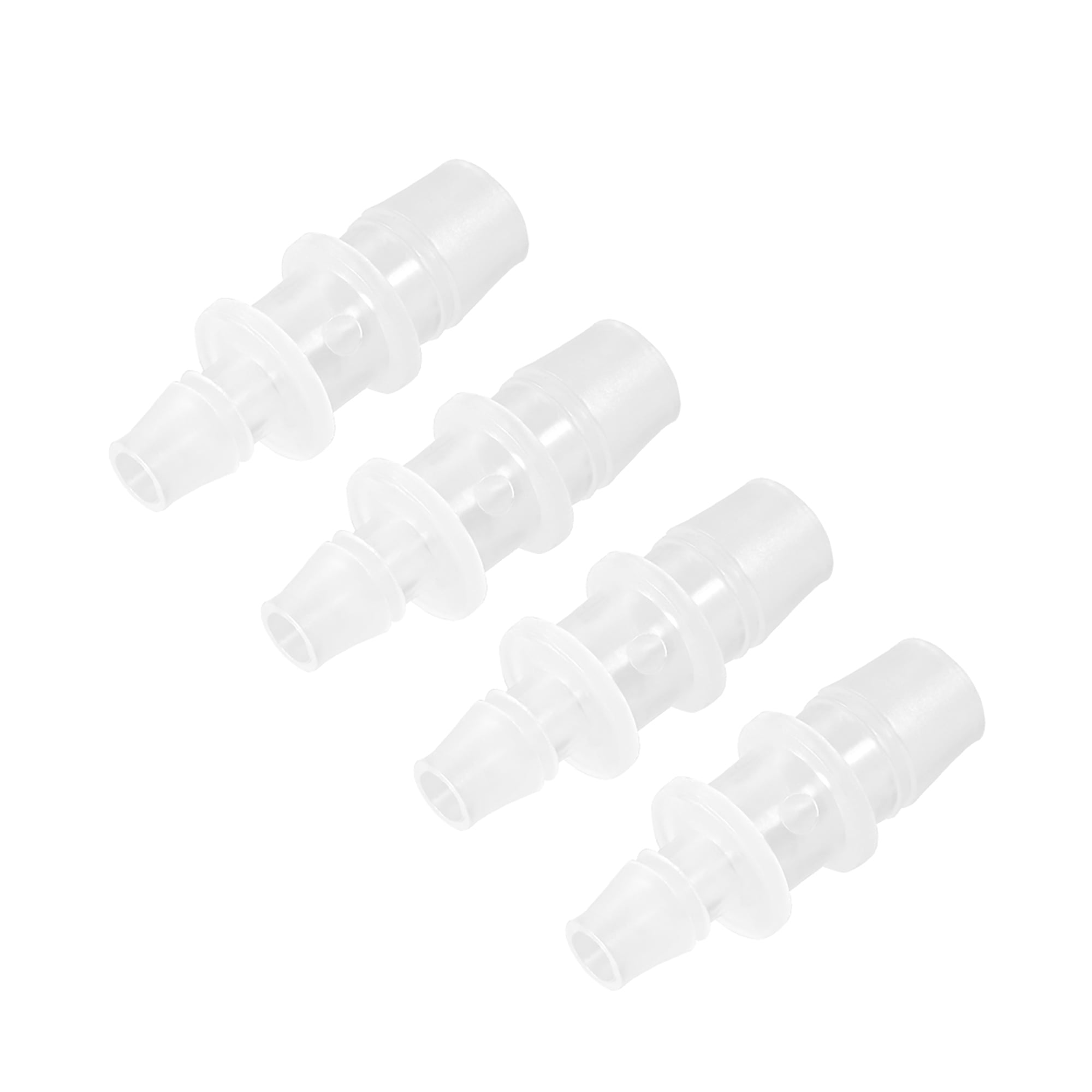 Aquarium Air Valve Connector Straight Clear White Plastic Airline ...