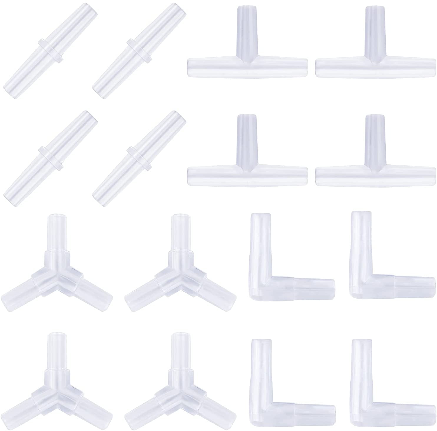 Aquarium Airline Tubing Connectors Plastic Inline Valve, 40-Piece ...