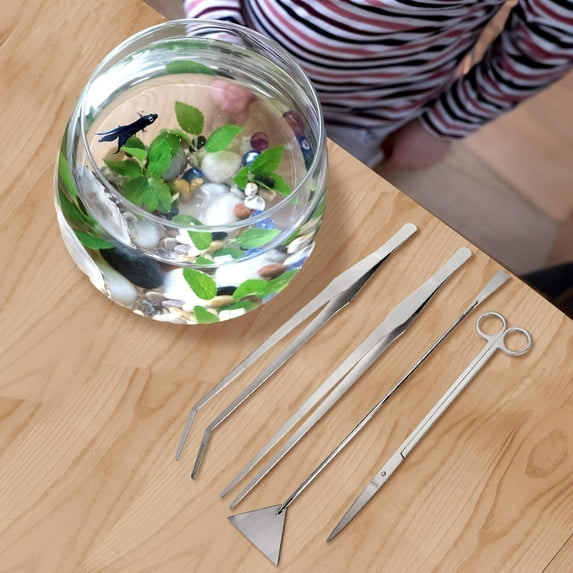Aquarium Aquascape Tools Kit, Stainless Steel Includes Tweezer, Scissor ...