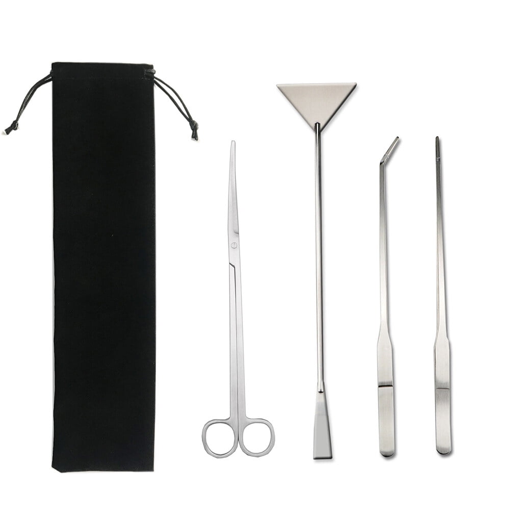 Aquarium Aquascape Tools Kits,4 In 1 Anti-Rust Aquatic Plant ...