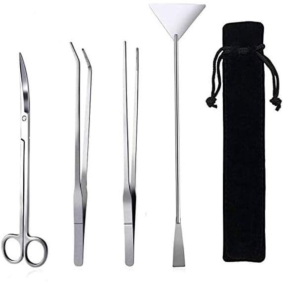 Aquarium Aquascaping Tool, Long Tweezers Scissors Spatula, 4 in 1 ...