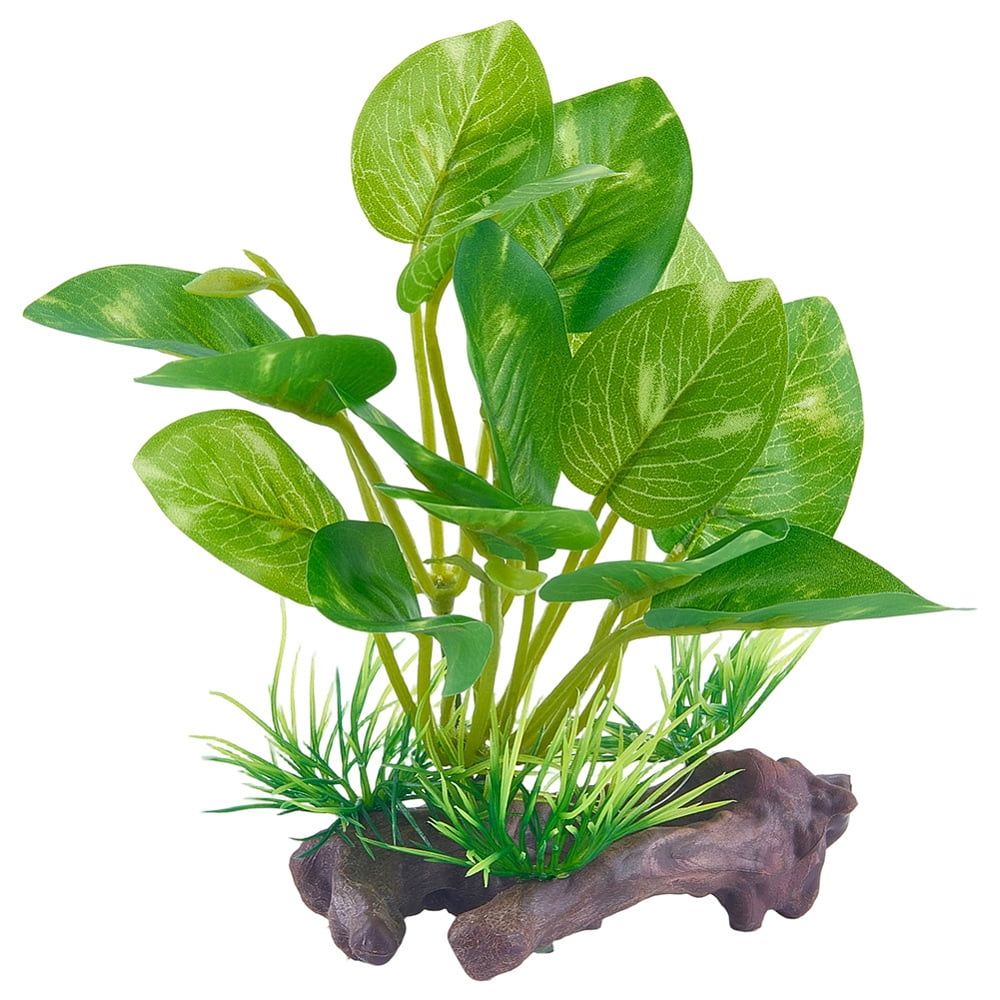 Aquarium Artificial Plastic Plants Decorations Realistic Reptile ...