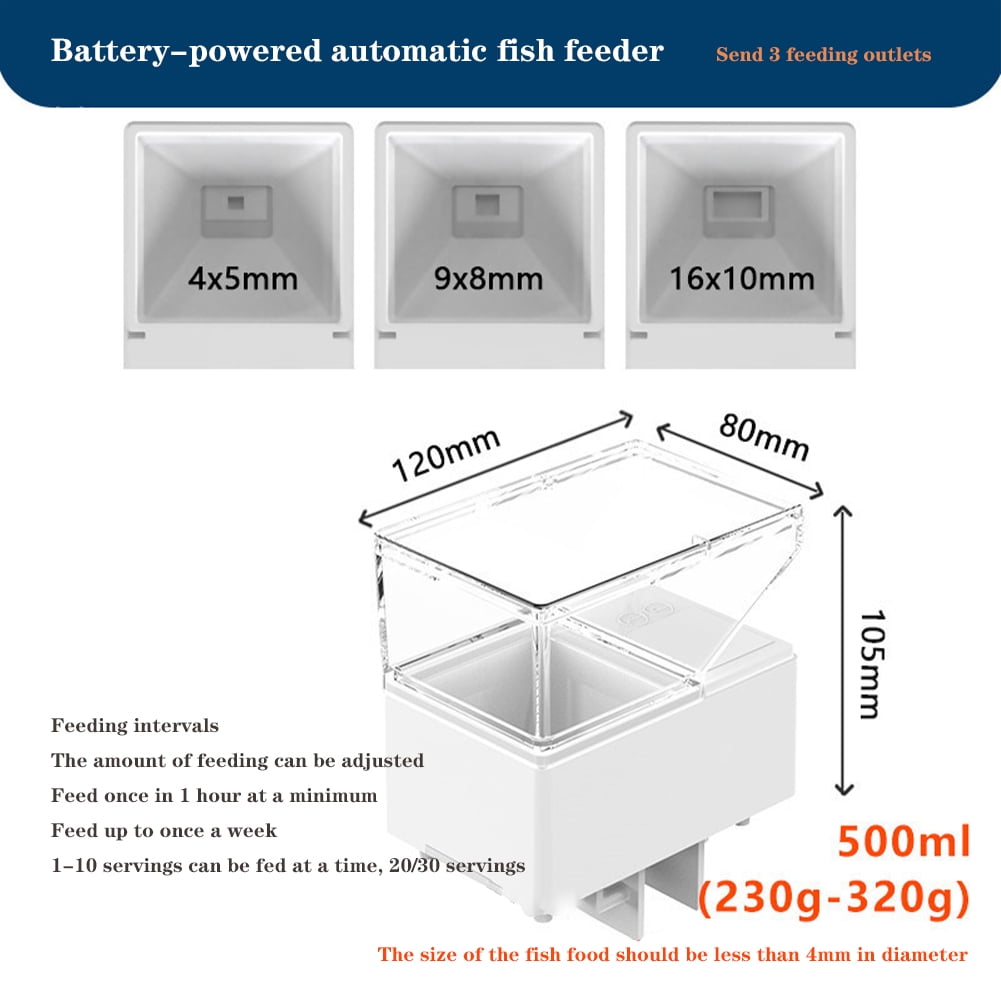 Aquarium Automatic Fish Feeder, Digital Auto Fish Turtle Feeder With ...