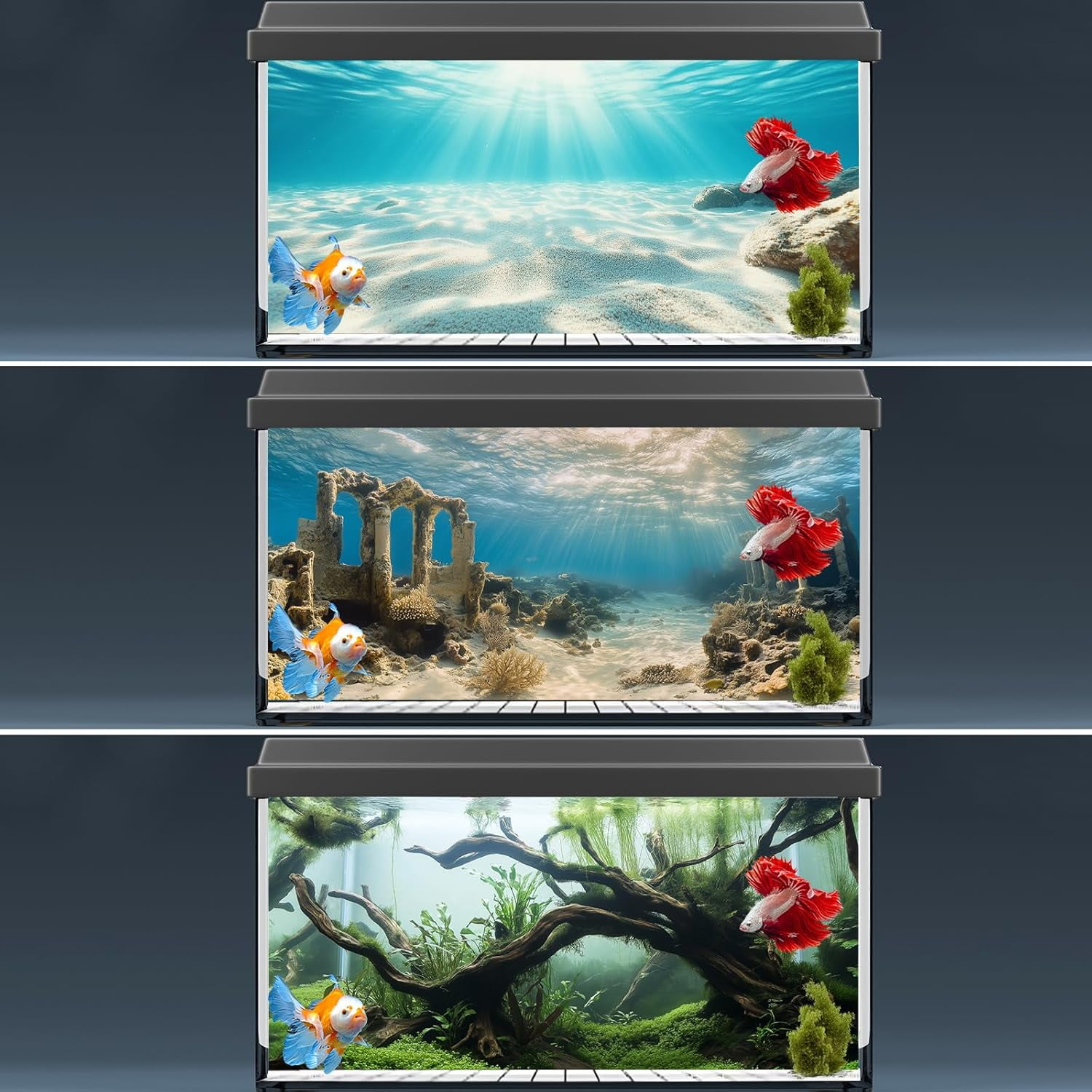 Aquarium Background, Polyester Aquarium Background, Cloth Fish Tank ...