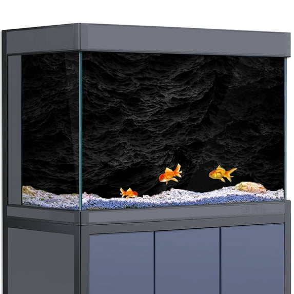 Aquarium Background Sticker - Deep Sea Depth Black HD Poster Decoration ...