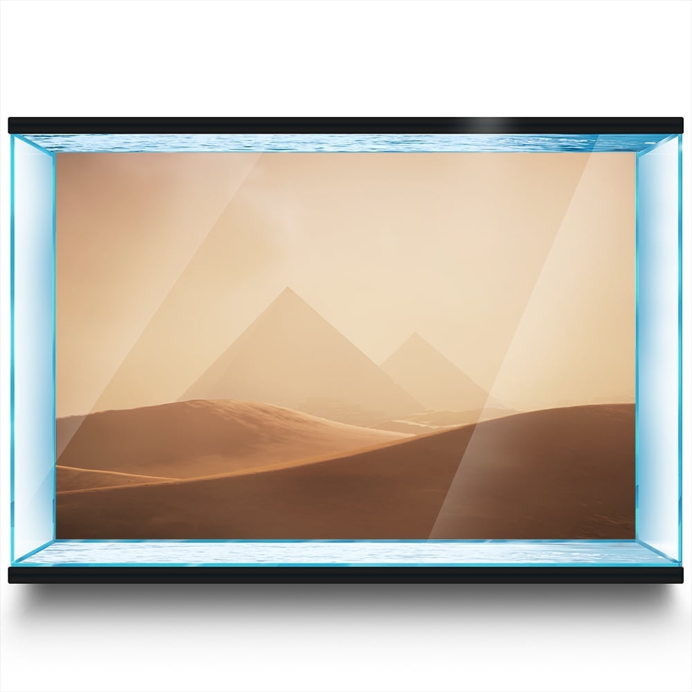 Aquarium Background Stickers - Desert Pyramid Egypt - Fish Tank Reptile ...