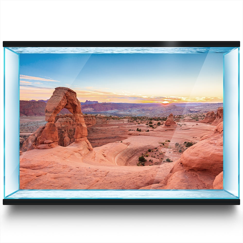 Aquarium Background Stickers - Rock, Arch, Mountain, Canyon - Fish Tank ...
