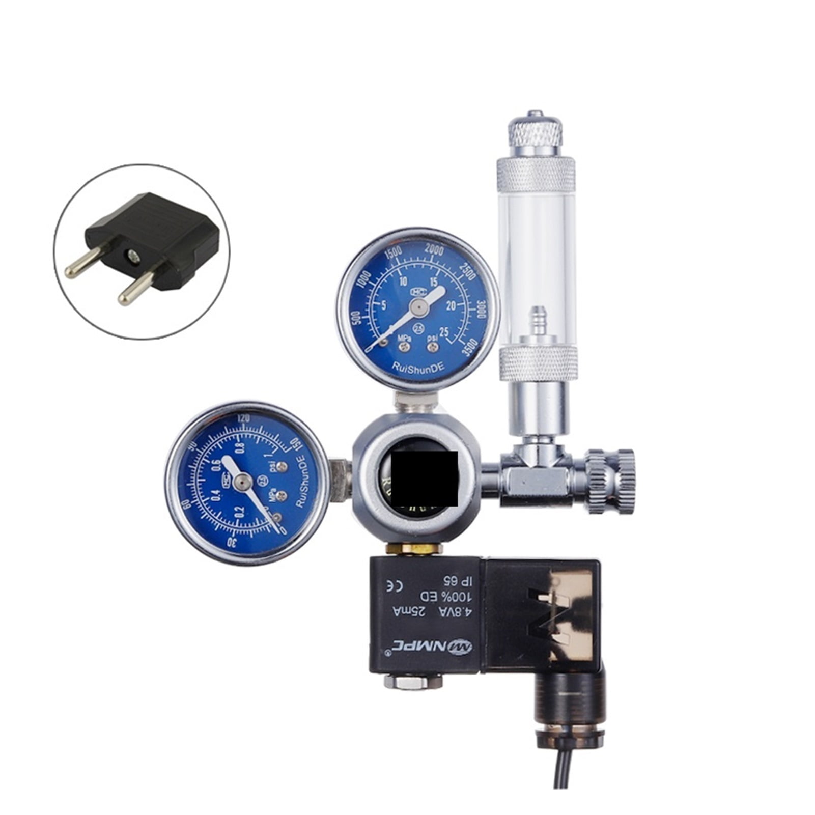 Aquarium CO2 Regulator Solenoid Valve Kit Bubble Counter Fish Tank DIY CO2 Control System ...