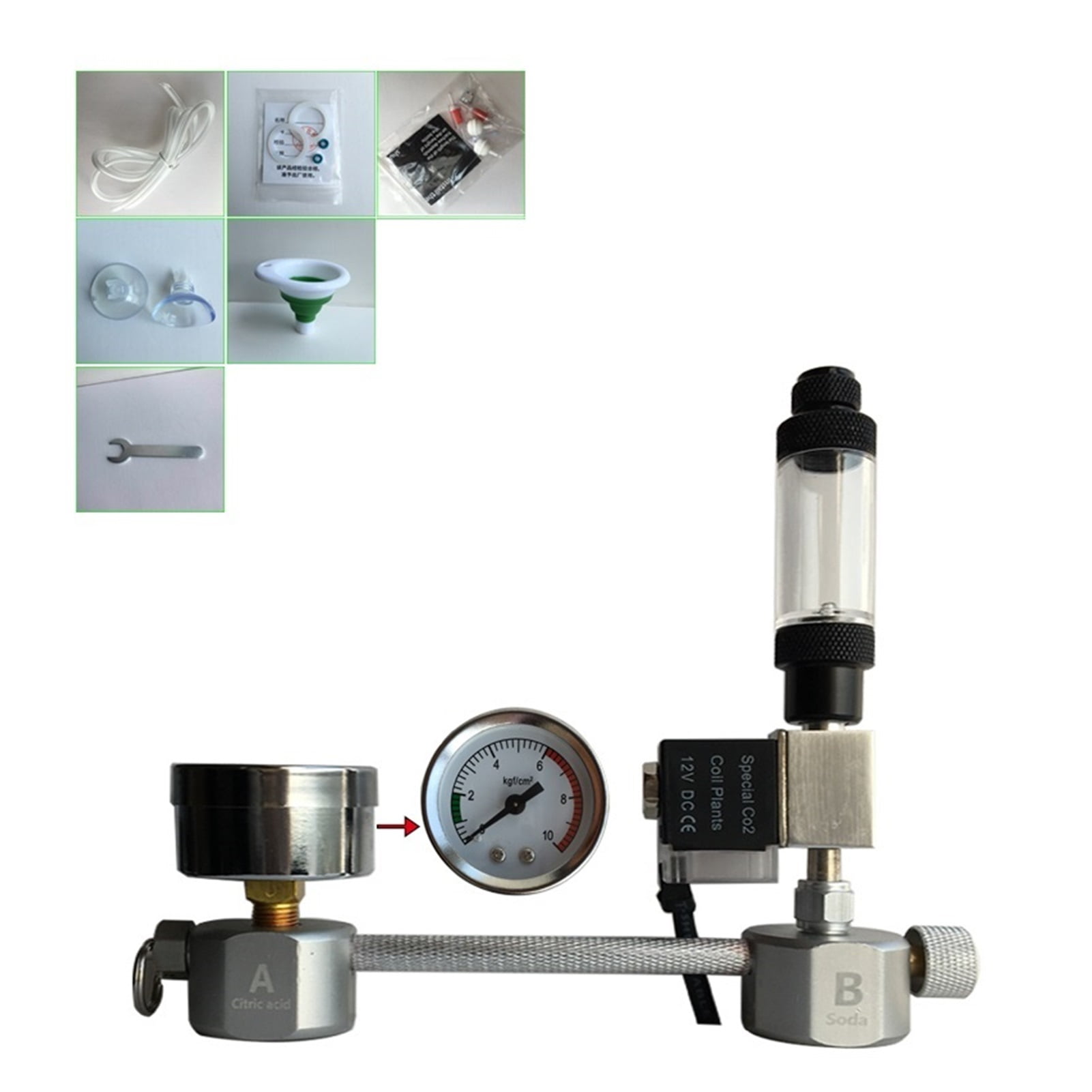 Aquarium CO2 Regulator System Kit Co2 Diffuser Generator With Valve ...