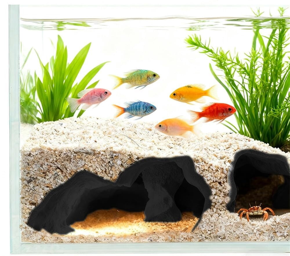 Aquarium Cave Tunnel 3D Printed - Fish Tank Decoration Natural Fish ...