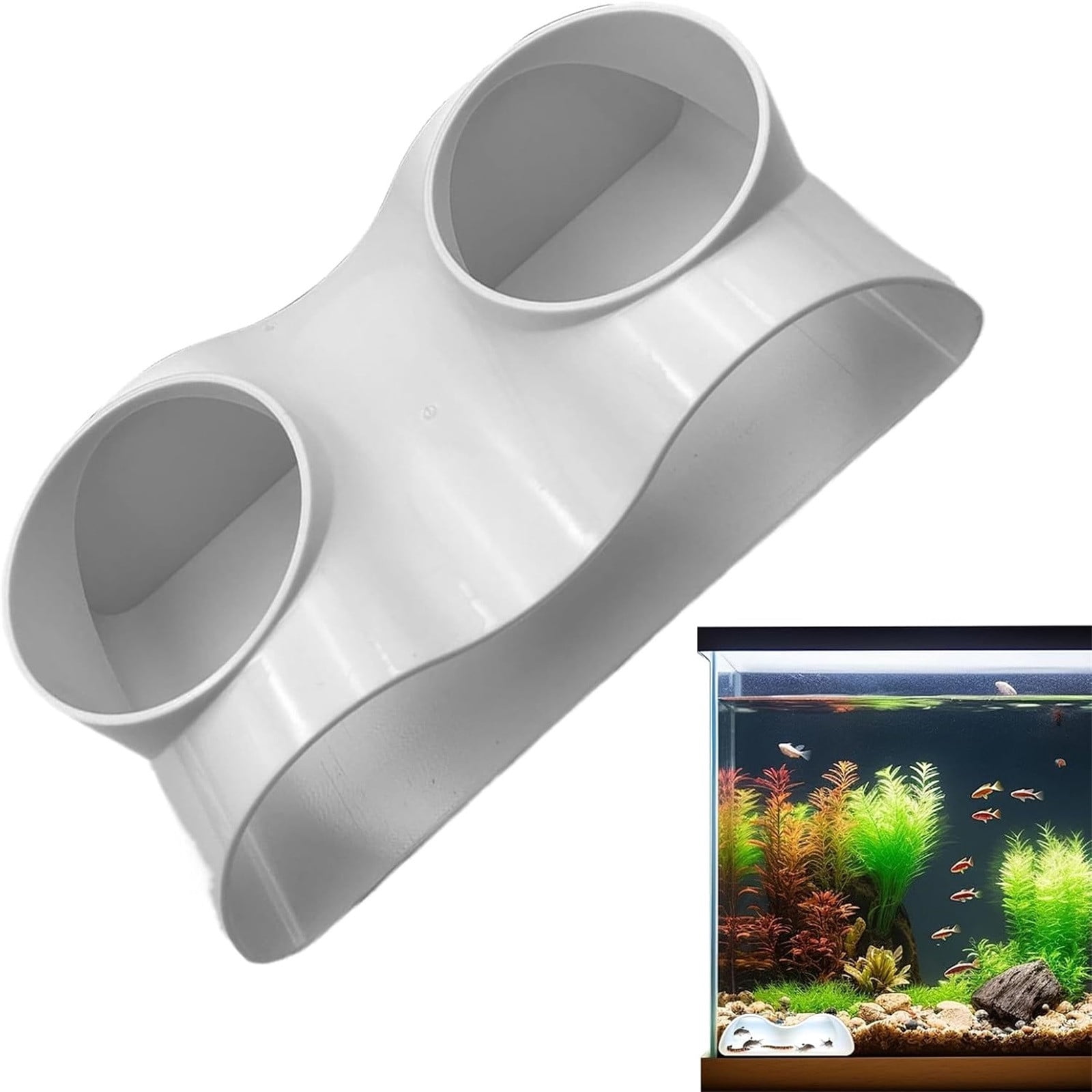 Aquarium Caves and Hides for Fish Plastic Underground Tunnel with Two ...
