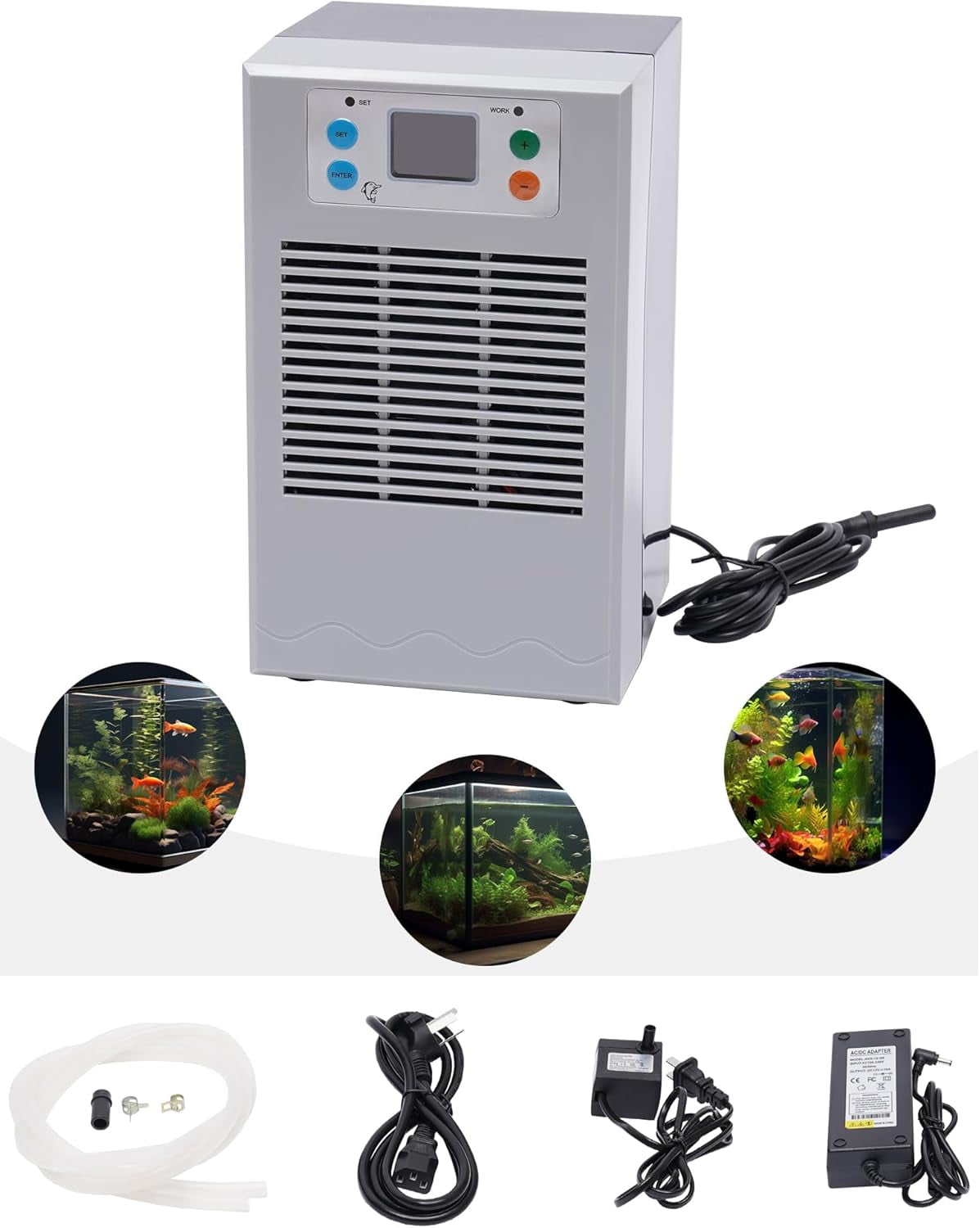 Aquarium Chiller 30L/7.93GAL Water Chiller for Fish Tank, 100W Aquarium Water Chiller with ...