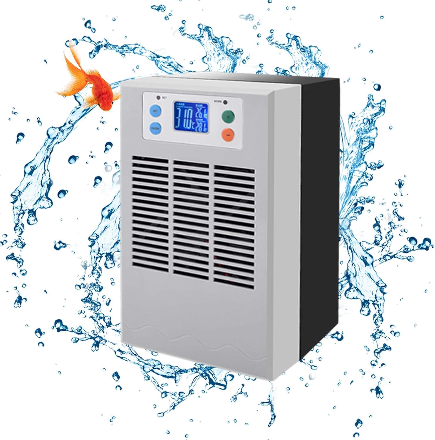 Aquarium Chiller, 8gal 100W Aquarium Heater (10-40°C/50-104℉) with Pump ...