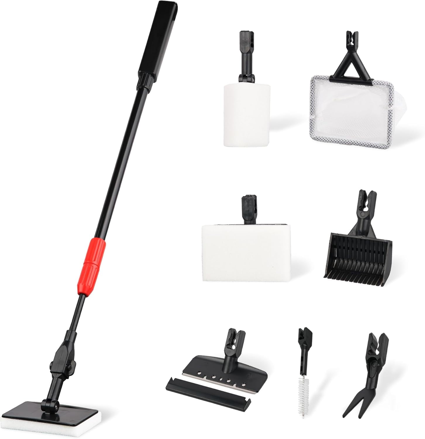 Aquarium Cleaning Tools 7 in 1 - Fish Tank Cleaning Kit with Algae ...
