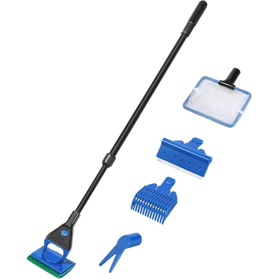 Aquarium Cleaning Tools, Fish Tank Cleaner Kit with Adjustable Long ...