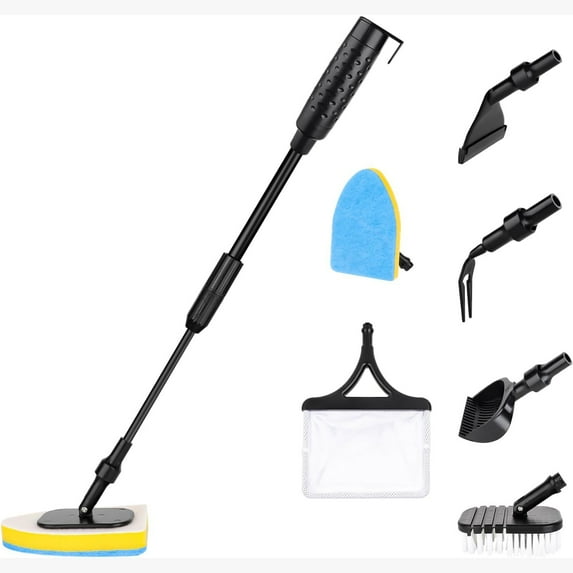 Aquarium Cleaning Tools Multifunctional 6-in-1 Kit with Telescopic ...