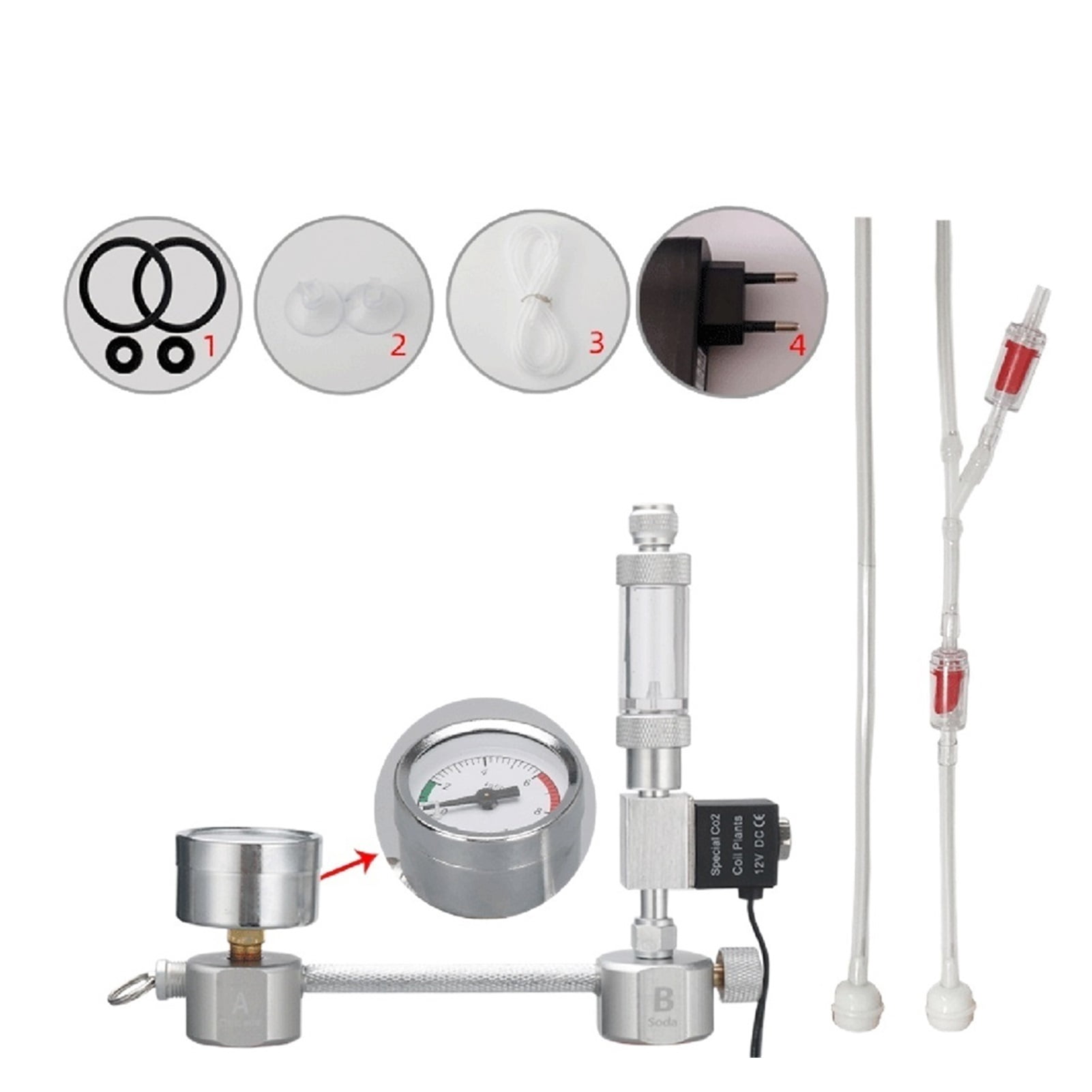 Aquarium DIY CO2 Generator System Kit Bubble Counter Diffuser With Solenoid Valve CO2 Generator ...