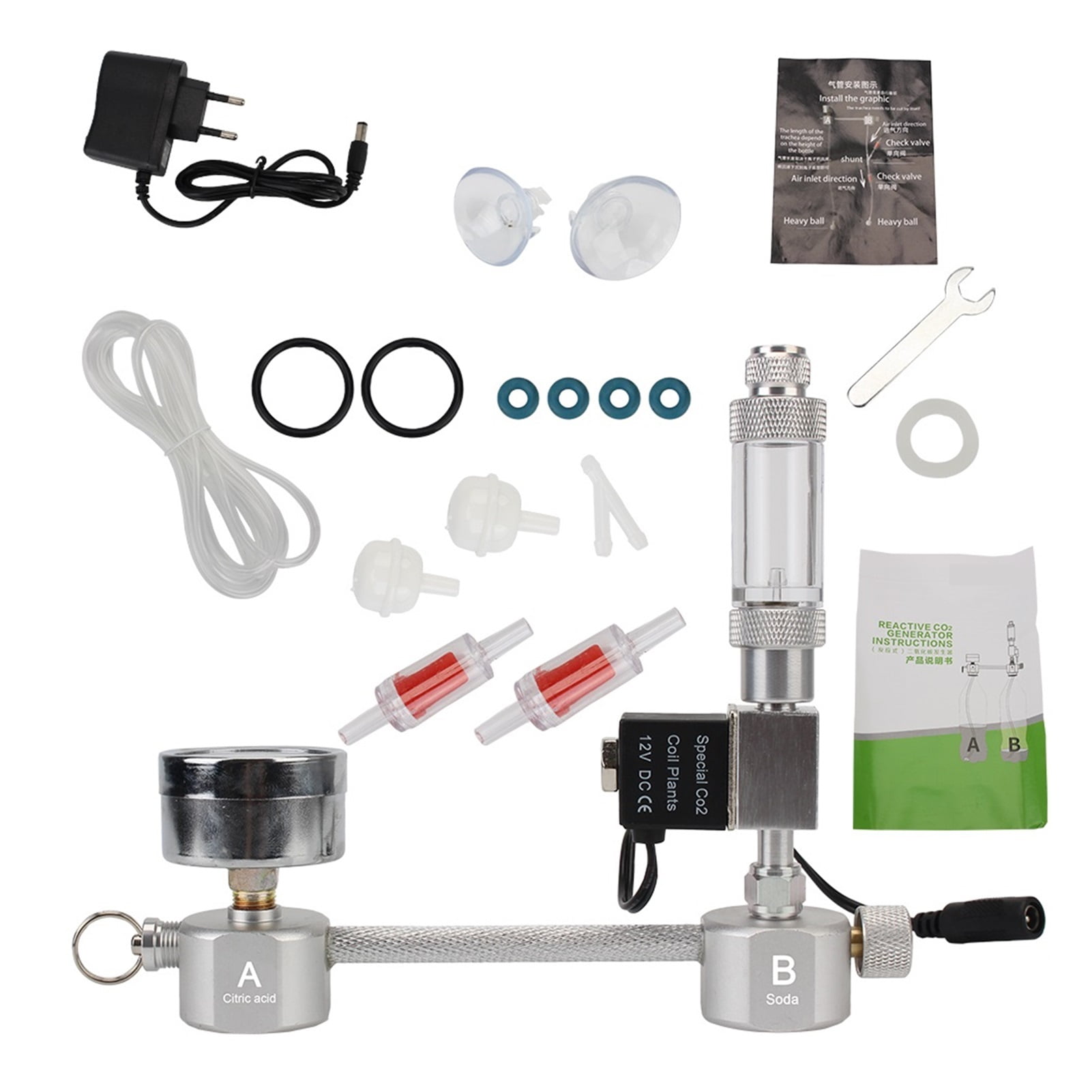 Aquarium DIY CO2 Generator System Kit CO2 Generator Bubble Counter ...