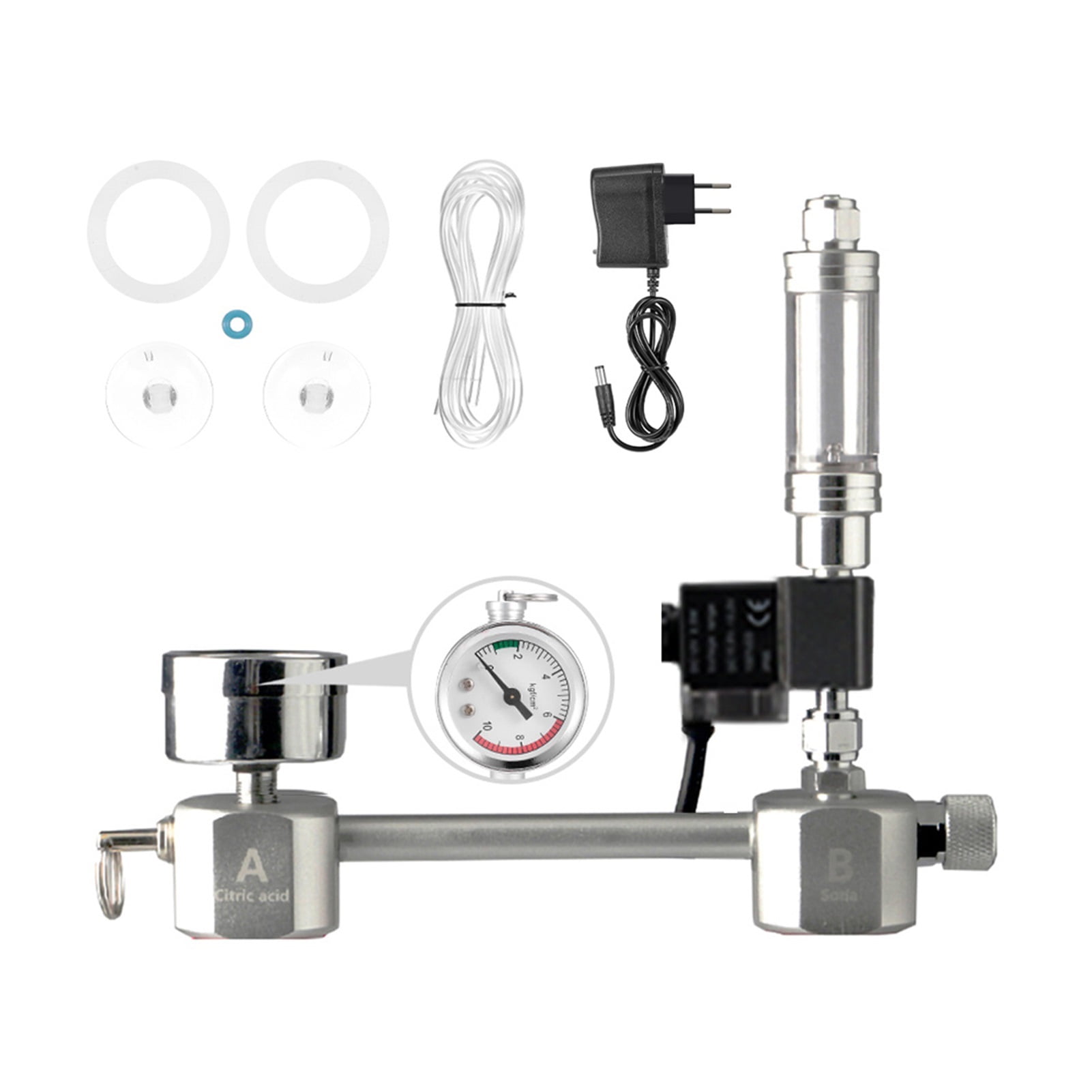 Aquarium DIY CO2 Generator System Kit With Solenoid Valve Bubble Counter & Check Carbon Dioxide ...