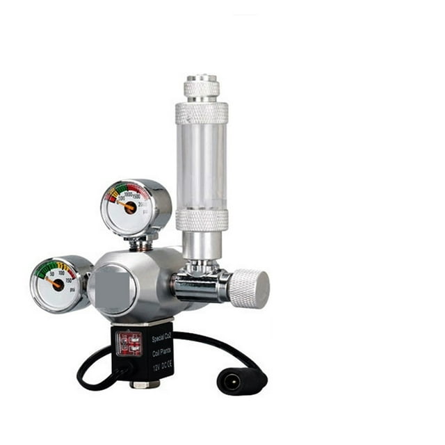 Aquarium DIY CO2 Regulator Solenoid Valve Bubble Counter CO2 Control System Pressure Reducing ...