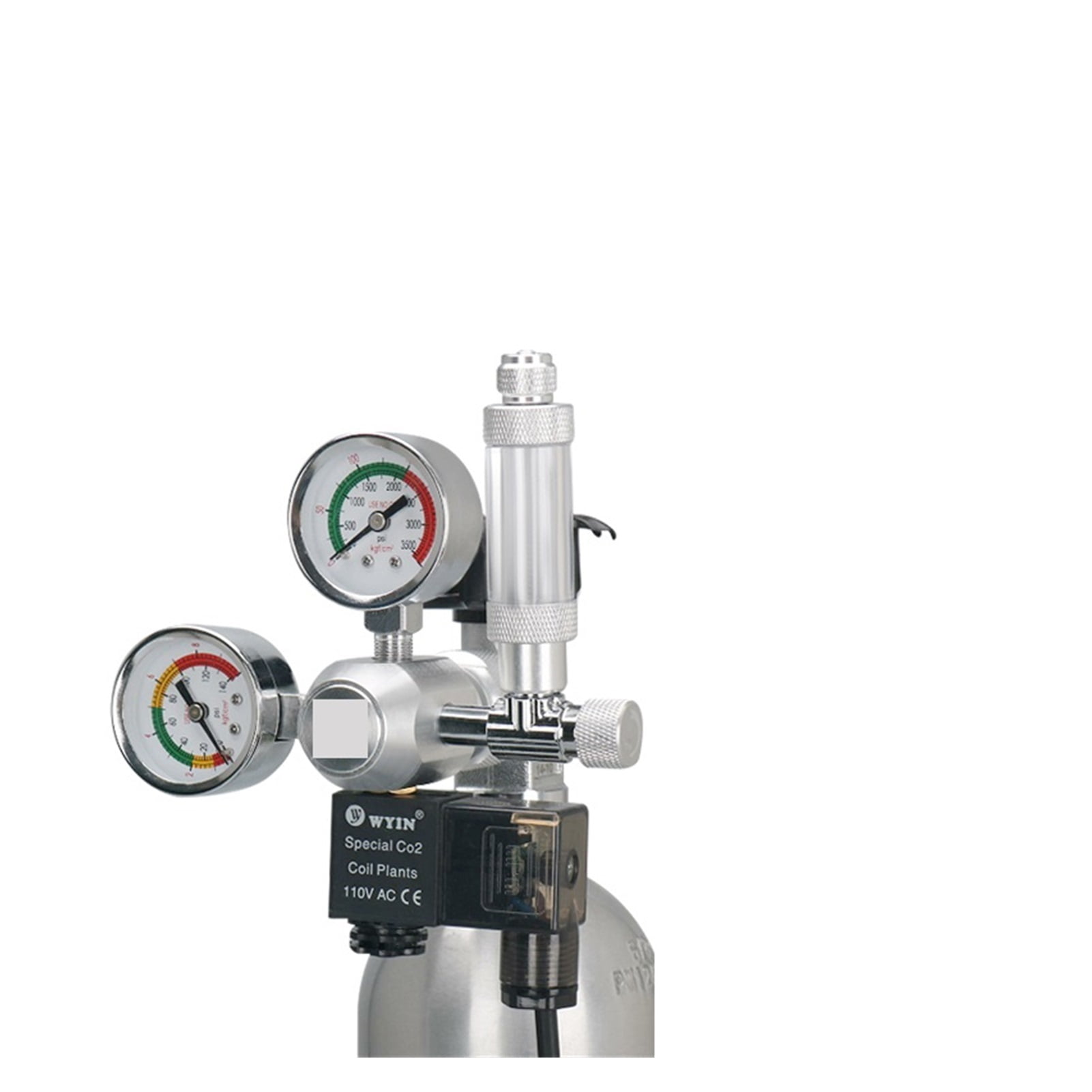 Aquarium DIY CO2 Regulator Solenoid Valve Bubble Counter CO2 Control ...