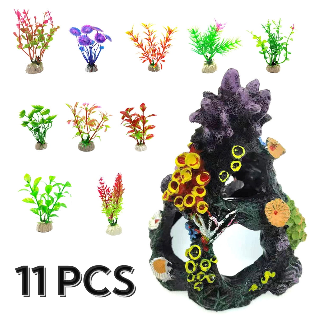 Aquarium Decor Aquarium Plants Coral Reef Decor Artificial Resin ...