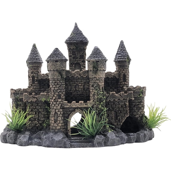 Aquarium Decor Castle Shipwreck Ornament Underwater Landscape(Mountain ...