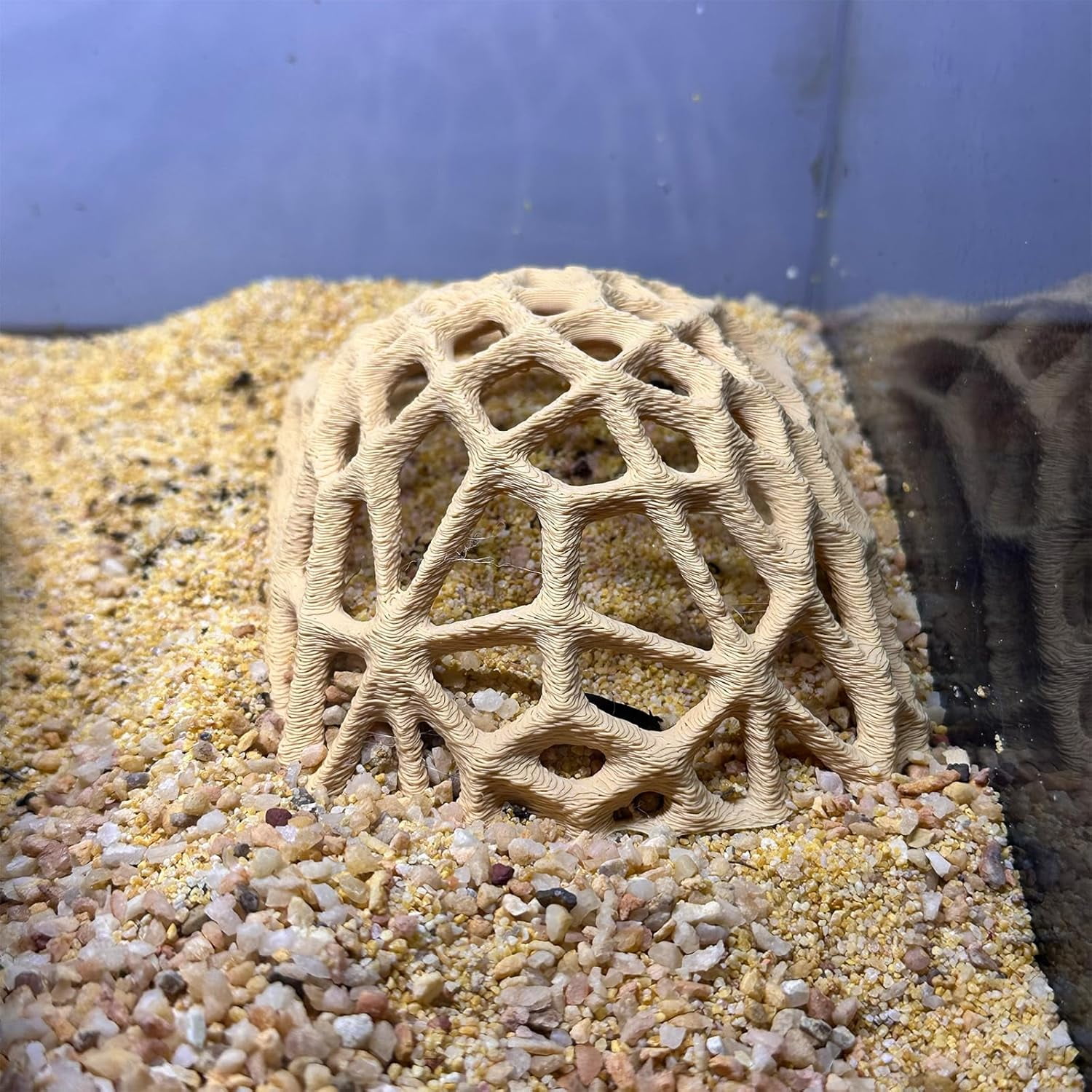 Aquarium Decor Cave, 3D Printed Mesh Shrimp Hideout for Tank Corners ...