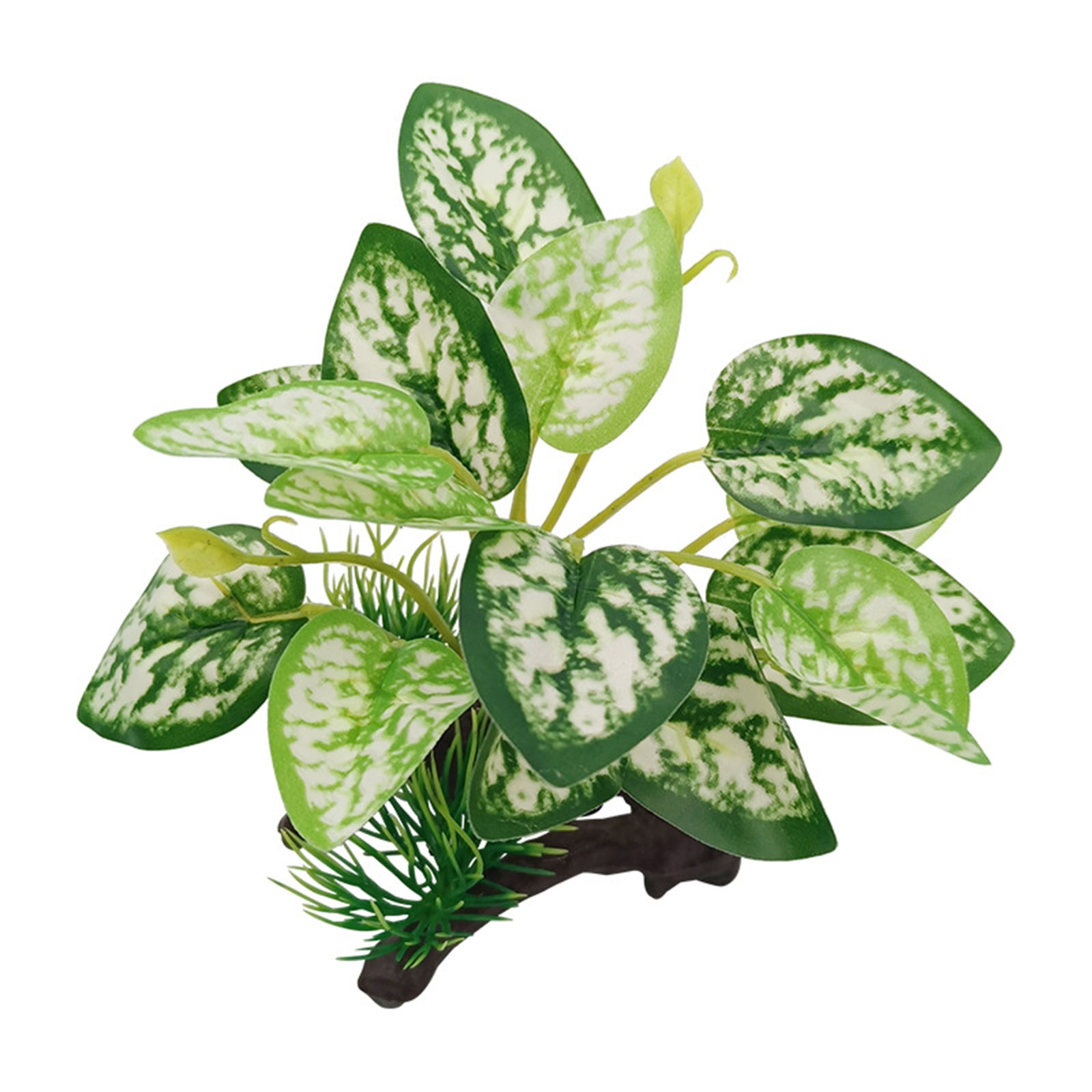 Aquarium Decor Driftwood Plastic Underwater Aquatic Hide Leaves ...