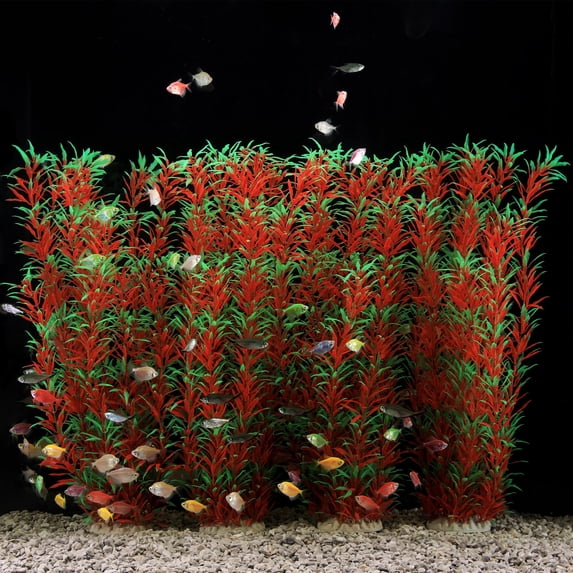 Aquarium Decor Plastic Plants Extra Large 21 Inches Artificial Fish ...
