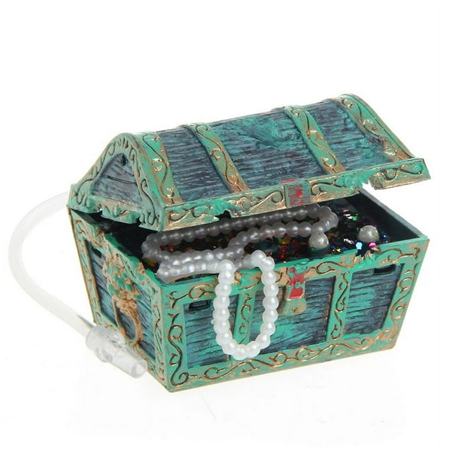 Aquarium Decor Resin Treasure Chest Decoration for Fish for Tank Betta ...