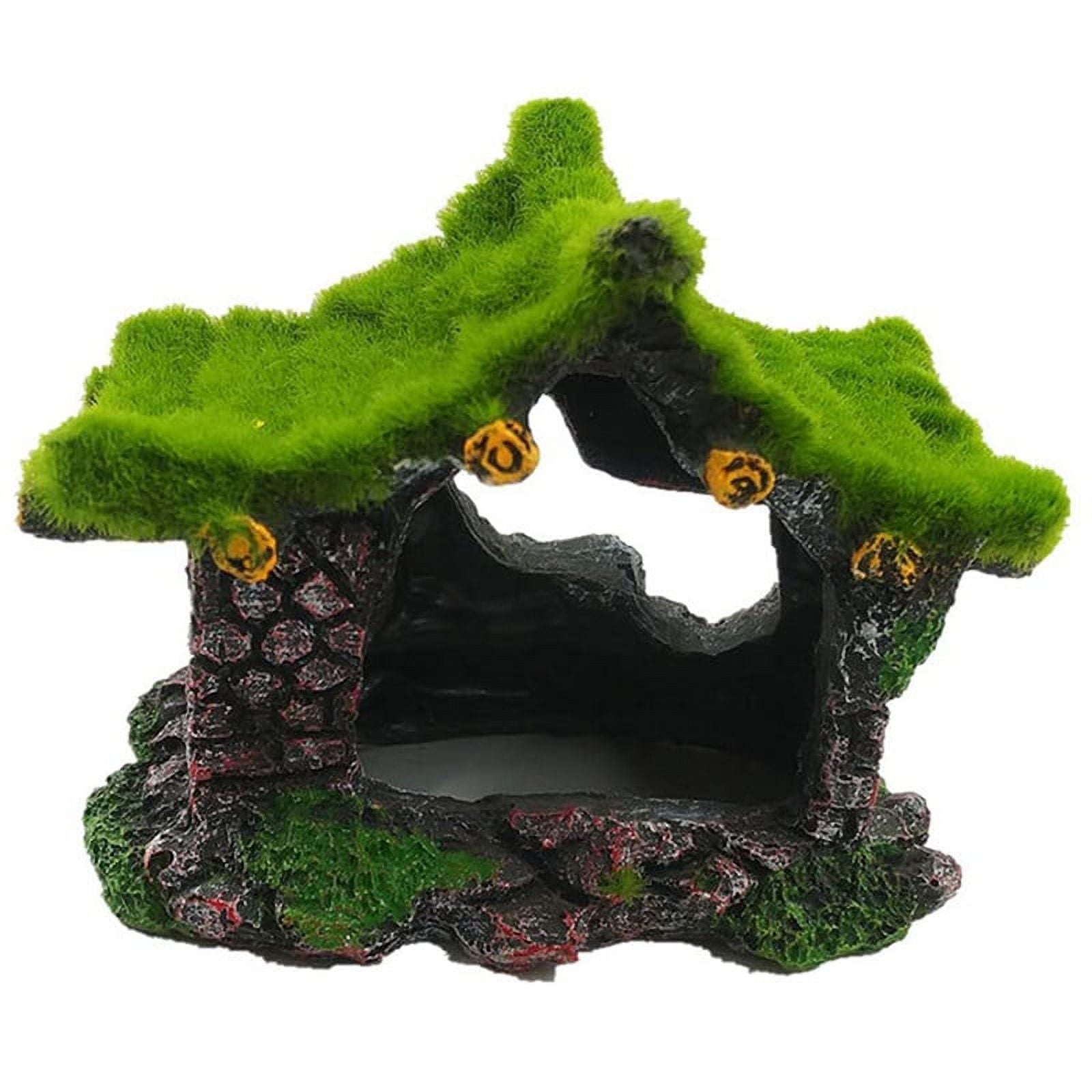 Aquarium Decoration House Resin Hollow House, Fish Log Driftwood Accessories Cave Tank - Walmart.com