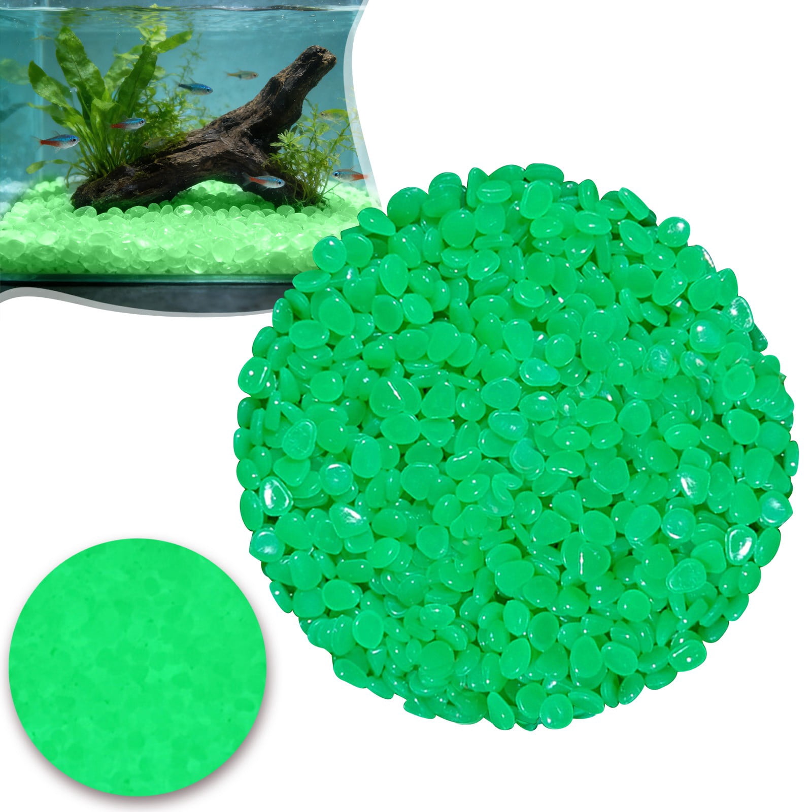 Aquarium Decorations Colorful Rocks Glow In The Dark Pebbles Rocks For ...