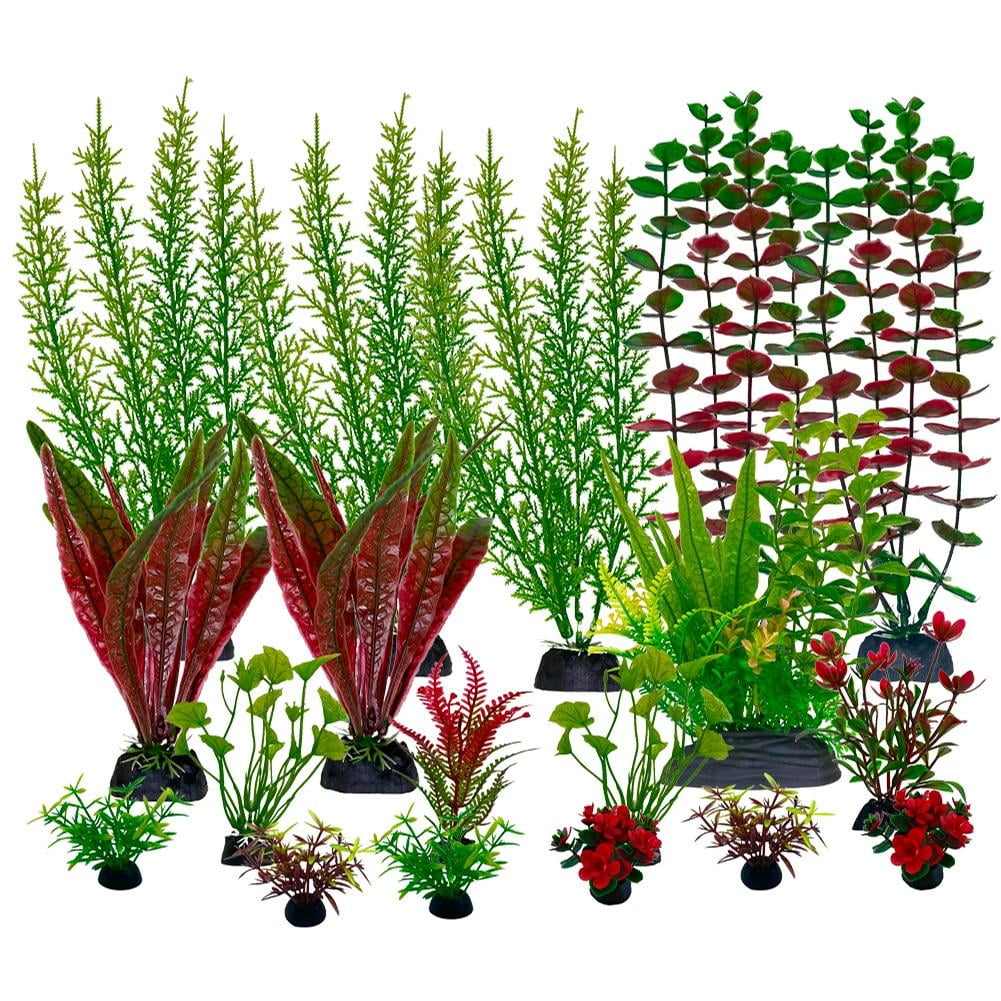 Aquarium Decorative Simulated Water Grass Plants Set, Plastic - Walmart.com