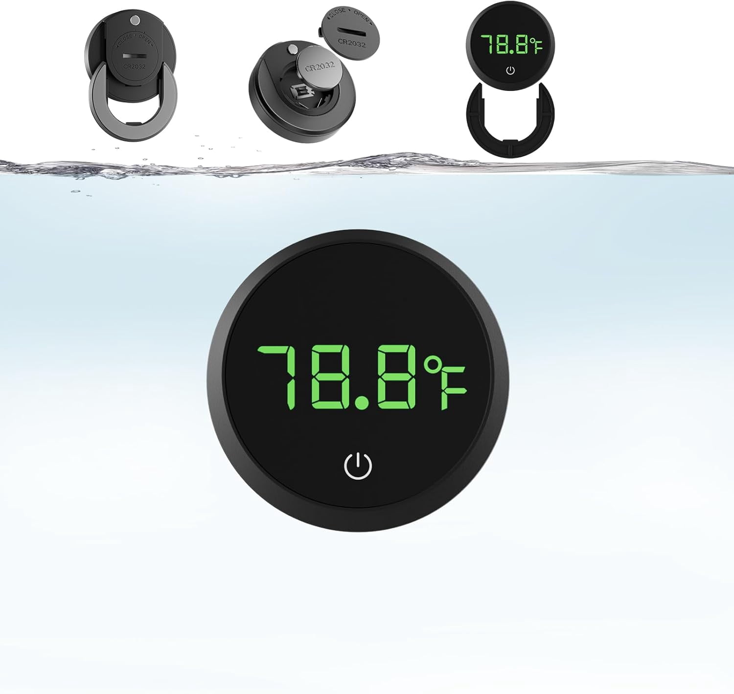 Aquarium Digital Thermometer Cordless Replaceable Battery LED Display ...