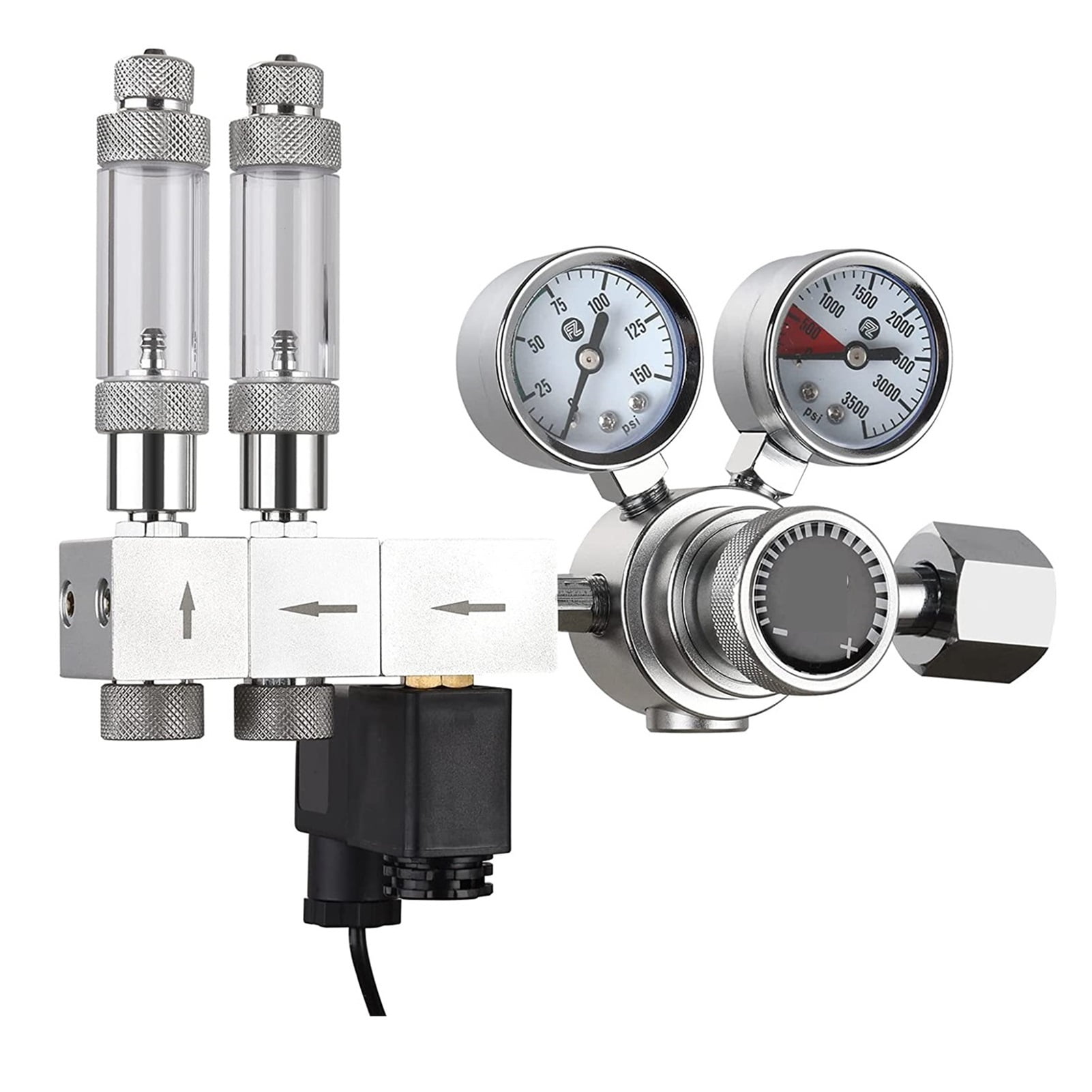 Aquarium Dual Stage CO2 Regulator Adjustable Output Pressure With DC ...