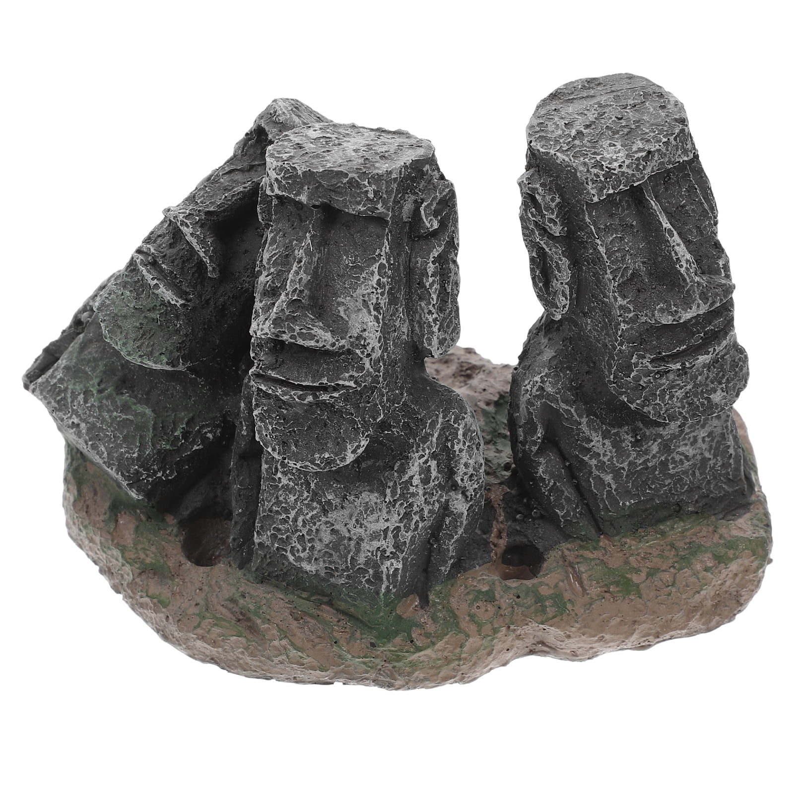 Aquarium Easter Island Head Decoration Fish Tank Moai Statue Hideout ...