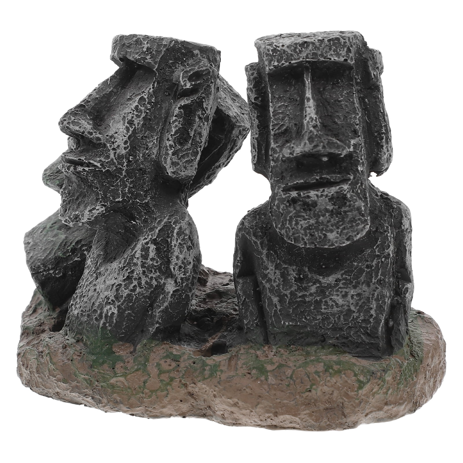Aquarium Easter Island Head Decoration Fish Tank Moai Statue Hideout ...