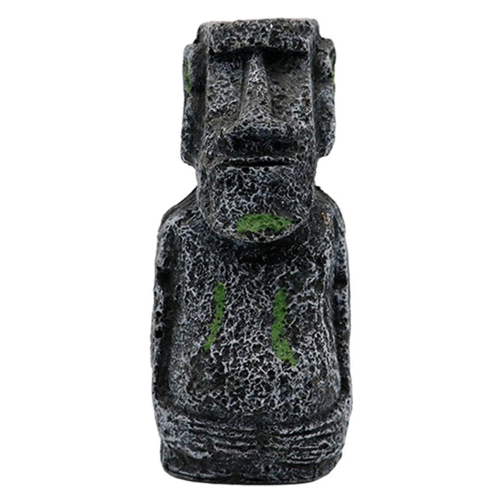 Aquarium Easter Island Statues Decoration, Fish Tank Moai Ornament ...