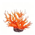 Aquarium Fake Sea Branch Soft Plastic Handmade with Base for Saltwater ...