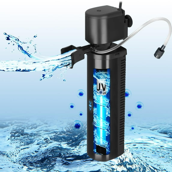 Aquarium Filter for 40-150 Gallon Tank, U-V Fish Tank Green Clean ...