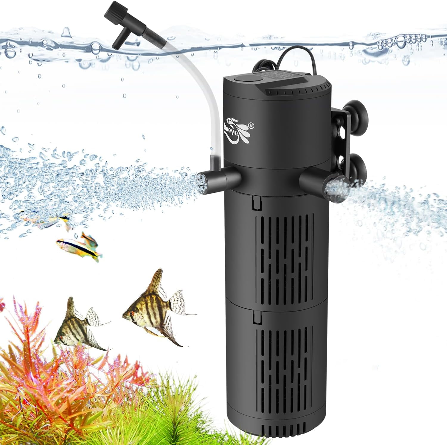 Aquarium Filter, Fish Tank Filter 4-in-1 for 15-40 Gallon Tanks ...