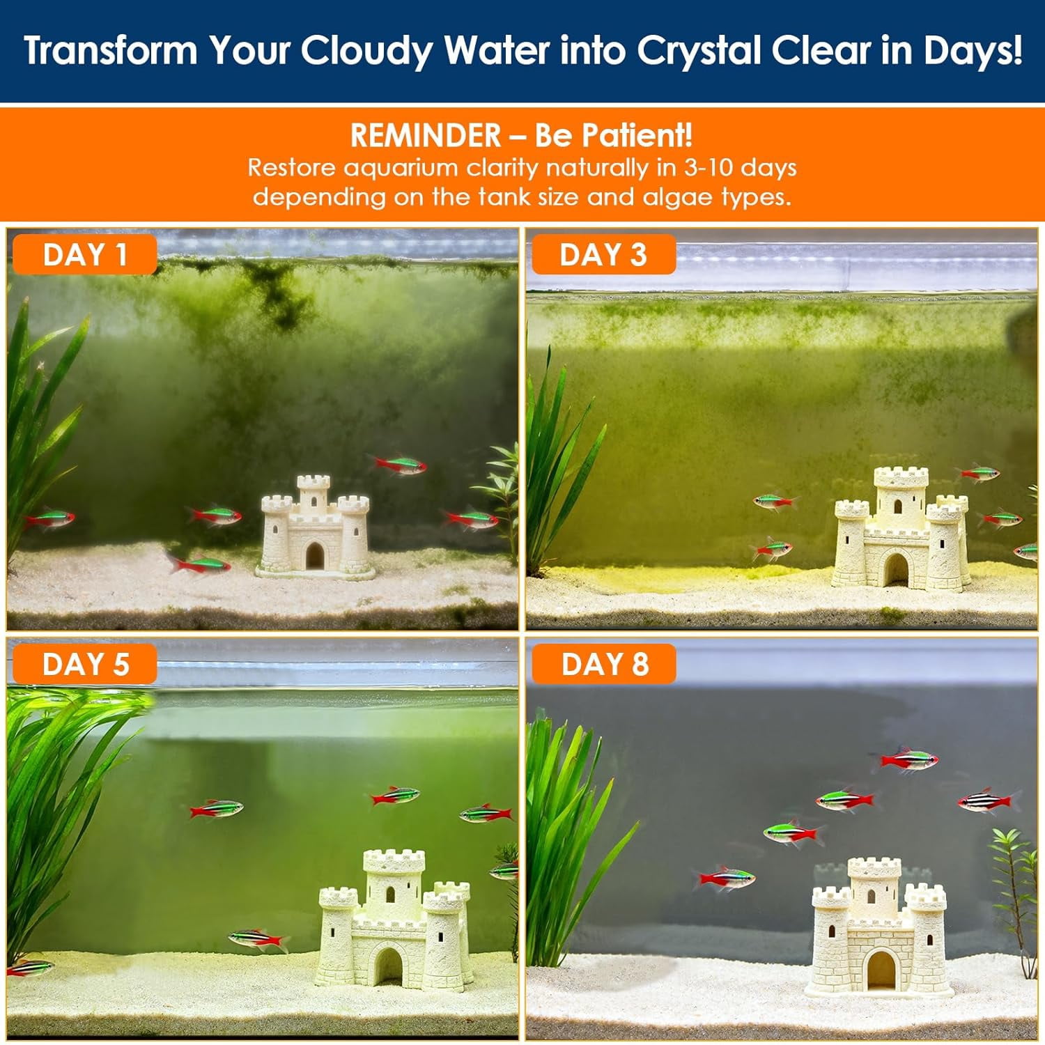 Aquarium Filter with U-V Light & Filter Sponge, Fish Tank Filter with ...